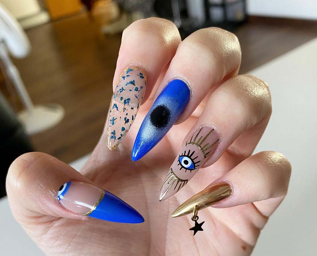 15 Chic Evil Eye Nails To Keep Bad Vibes At Bay